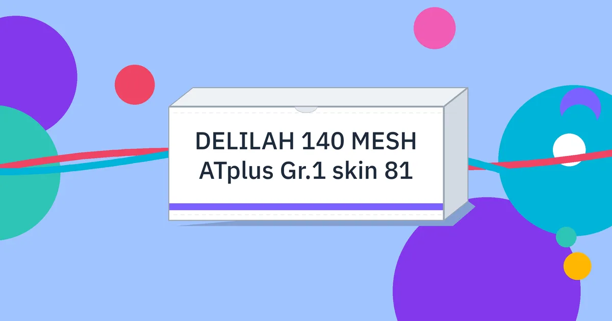Symbolbild: Packung mit der Aufschrift DELILAH 140 MESH ATplus Gr.1 skin 81 (PZN 13850214) – Verfügbarkeit und Bezug in Apotheken in Frankfurt am Main