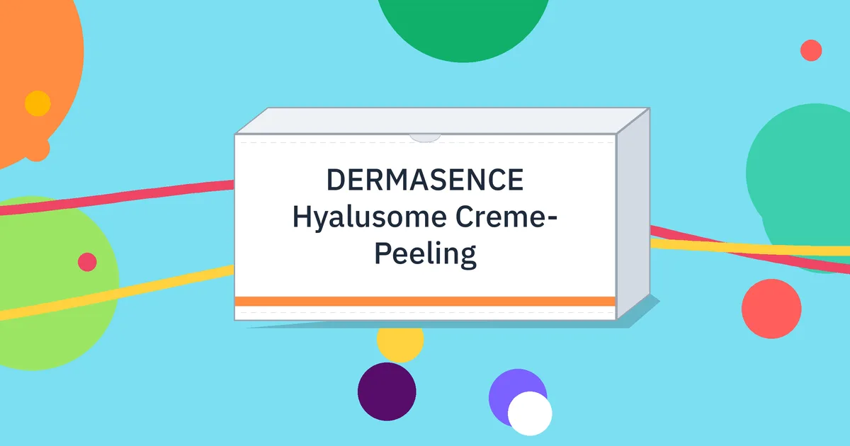 Symbolbild: Packung mit der Aufschrift DERMASENCE Hyalusome Creme-Peeling (PZN 17867447) – Verfügbarkeit und Bezug in Apotheken in Frankfurt am Main