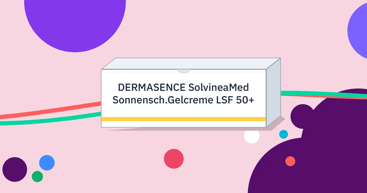 Symbolbild: Packung mit der Aufschrift DERMASENCE SolvineaMed Sonnensch.Gelcreme LSF 50+ (PZN 12404984) – Verfügbarkeit und Bezug in Apotheken in Frankfurt am Main