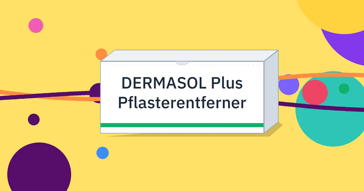 Symbolbild: Packung mit der Aufschrift DERMASOL Plus Pflasterentferner (PZN 16233657) – Verfügbarkeit und Bezug in Apotheken in Frankfurt am Main