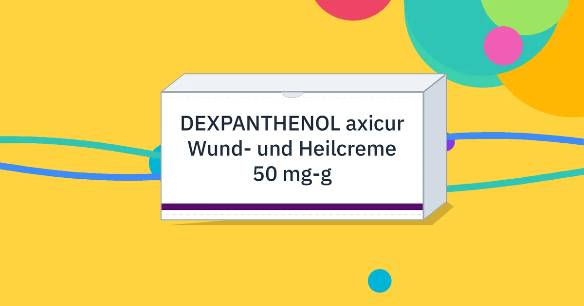 Symbolbild: Packung mit der Aufschrift DEXPANTHENOL axicur Wund- und Heilcreme 50 mg-g (PZN 16667195) – Verfügbarkeit und Bezug in Apotheken in Frankfurt am Main