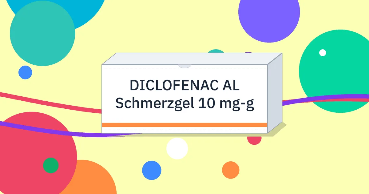Symbolbild: Packung mit der Aufschrift DICLOFENAC AL Schmerzgel 10 mg-g (PZN 16400730) – Verfügbarkeit und Bezug in Apotheken in Frankfurt am Main