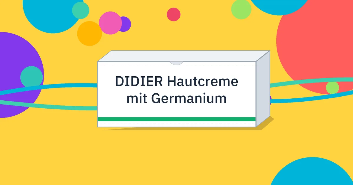 Symbolbild: Packung mit der Aufschrift DIDIER Hautcreme mit Germanium (PZN 03919005) – Verfügbarkeit und Bezug in Apotheken in Frankfurt am Main