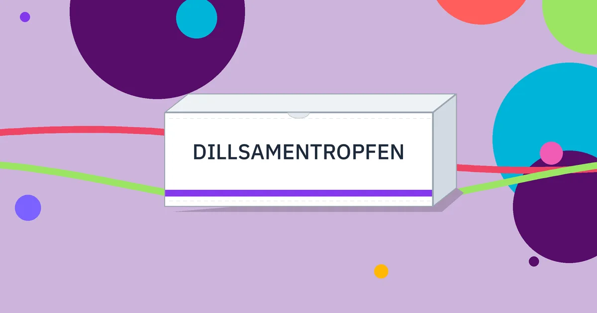 Symbolbild: Packung mit der Aufschrift DILLSAMENTROPFEN (PZN 14412717) – Verfügbarkeit und Bezug in Apotheken in Frankfurt am Main