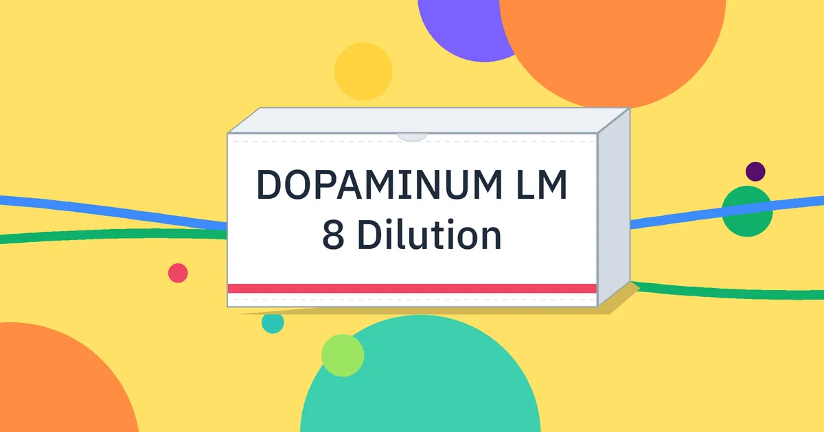 Symbolbild: Packung mit der Aufschrift DOPAMINUM LM 8 Dilution (PZN 12842626) – Verfügbarkeit und Bezug in Apotheken in Frankfurt am Main