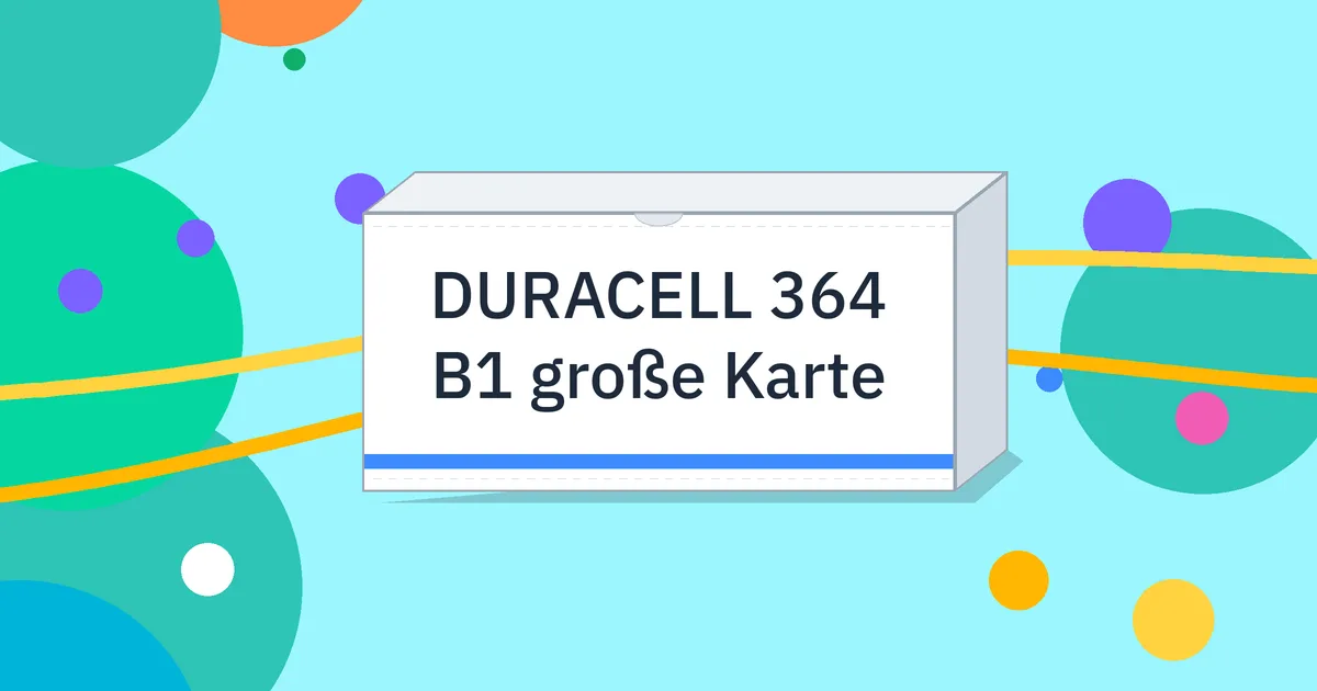 Symbolbild: Packung mit der Aufschrift DURACELL 364 B1 große Karte (PZN 10256367) – Verfügbarkeit und Bezug in Apotheken in Frankfurt am Main