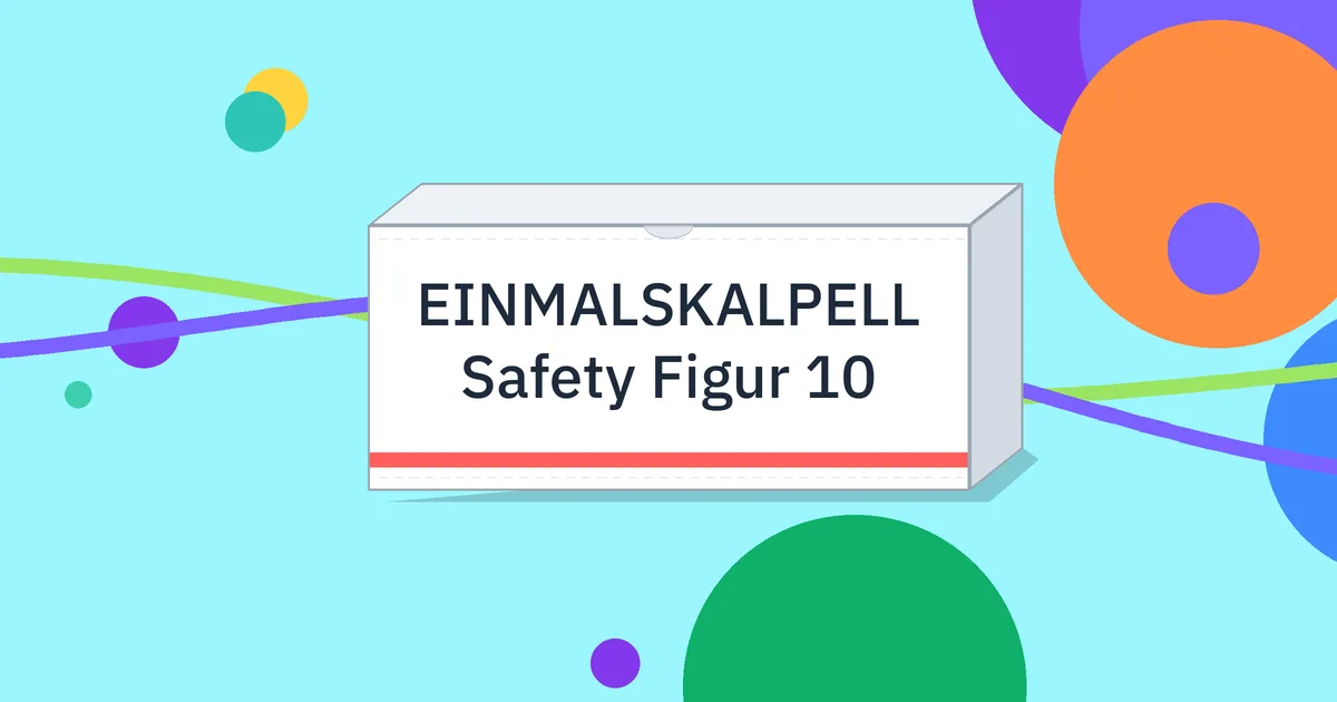 Symbolbild: Packung mit der Aufschrift EINMALSKALPELL Safety Figur 10 (PZN 18202282) – Verfügbarkeit und Bezug in Apotheken in Frankfurt am Main