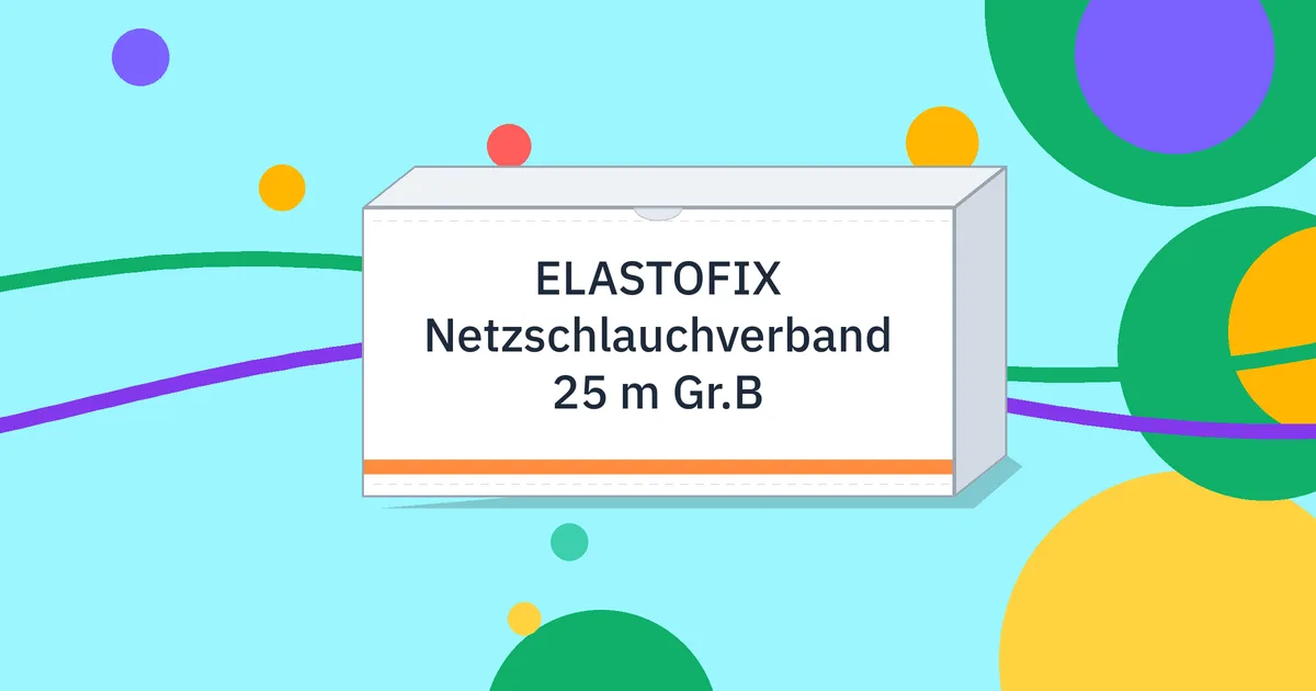Symbolbild: Packung mit der Aufschrift ELASTOFIX Netzschlauchverband 25 m Gr.B (PZN 20286139) – Verfügbarkeit und Bezug in Apotheken in Frankfurt am Main
