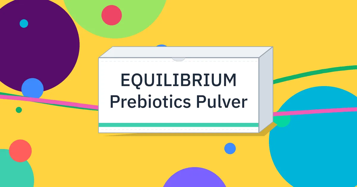 Symbolbild: Packung mit der Aufschrift EQUILIBRIUM Prebiotics Pulver (PZN 16000976) – Verfügbarkeit und Bezug in Apotheken in Frankfurt am Main