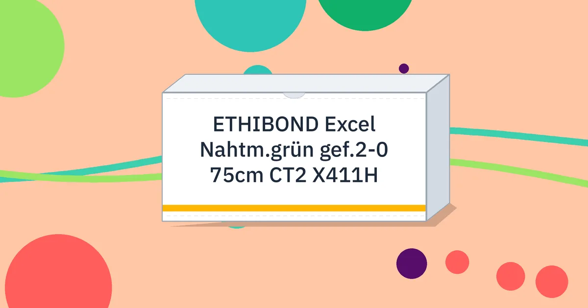 Symbolbild: Packung mit der Aufschrift ETHIBOND Excel Nahtm.grün gef.2-0 75cm CT2 X411H (PZN 19764361) – Verfügbarkeit und Bezug in Apotheken in Frankfurt am Main
