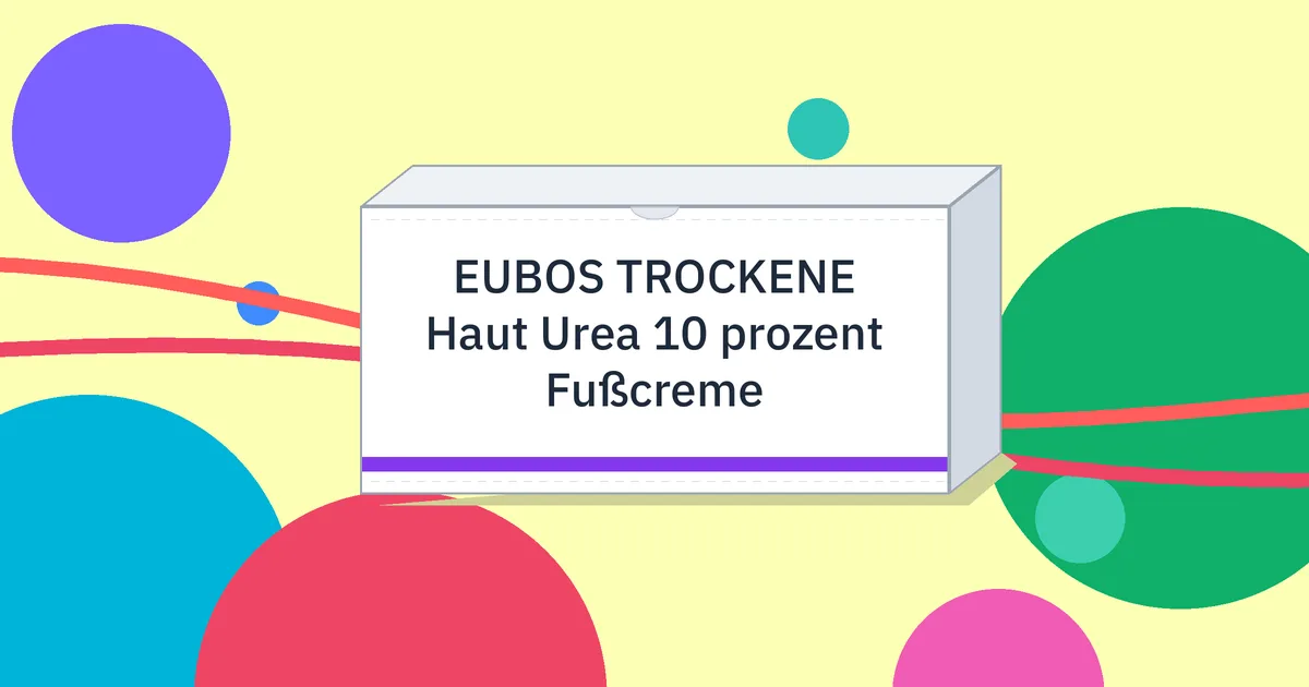 Symbolbild: Packung mit der Aufschrift EUBOS TROCKENE Haut Urea 10 prozent Fußcreme (PZN 03447871) – Verfügbarkeit und Bezug in Apotheken in Frankfurt am Main