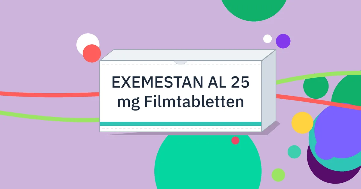 Symbolbild: Packung mit der Aufschrift EXEMESTAN AL 25 mg Filmtabletten (PZN 08479597) – Verfügbarkeit und Bezug in Apotheken in Frankfurt am Main