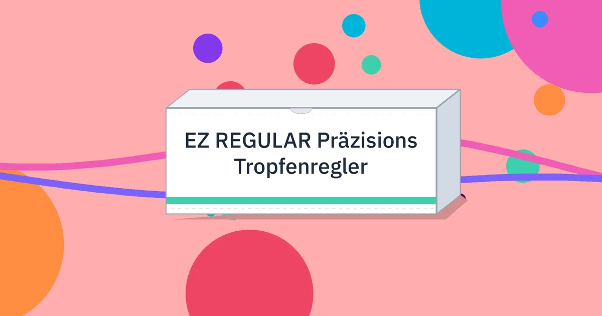 Symbolbild: Packung mit der Aufschrift EZ REGULAR Präzisions Tropfenregler (PZN 02592855) – Verfügbarkeit und Bezug in Apotheken in Frankfurt am Main