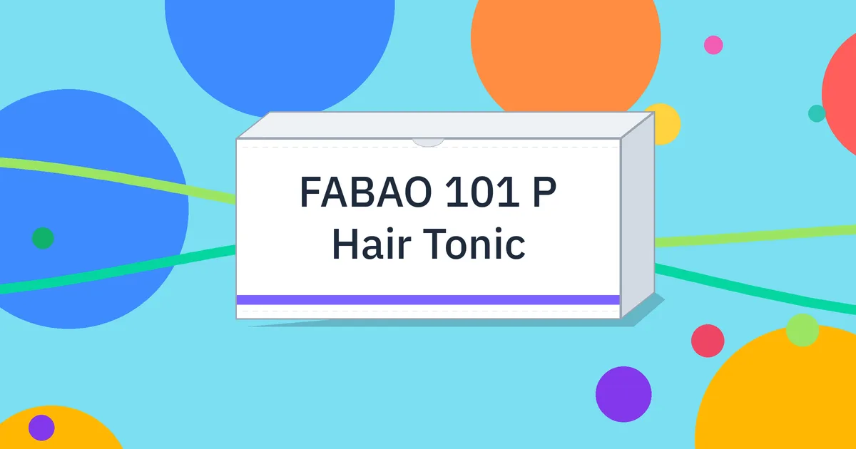 Symbolbild: Packung mit der Aufschrift FABAO 101 P Hair Tonic (PZN 03702412) – Verfügbarkeit und Bezug in Apotheken in Frankfurt am Main