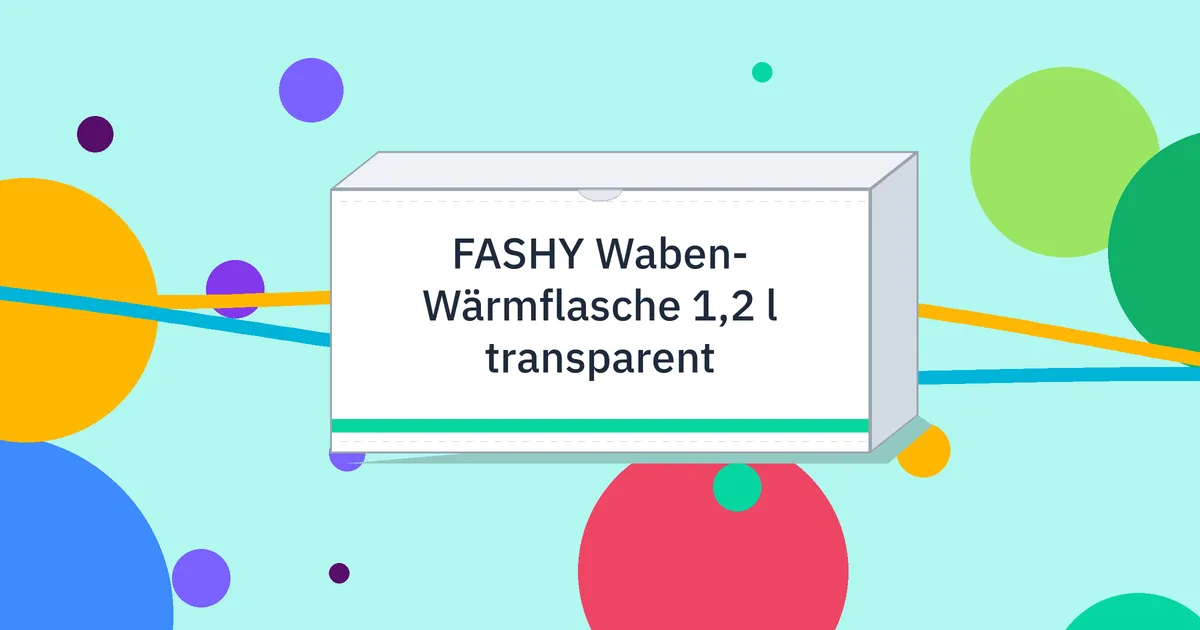 Symbolbild: Packung mit der Aufschrift FASHY Waben-Wärmflasche 1,2 l transparent (PZN 18025816) – Verfügbarkeit und Bezug in Apotheken in Frankfurt am Main