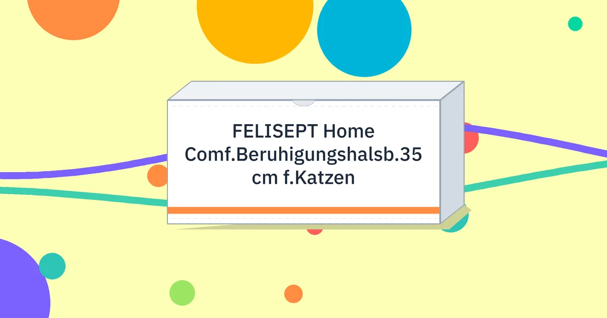 Symbolbild: Packung mit der Aufschrift FELISEPT Home Comf.Beruhigungshalsb.35 cm f.Katzen (PZN 12350171) – Verfügbarkeit und Bezug in Apotheken in Frankfurt am Main