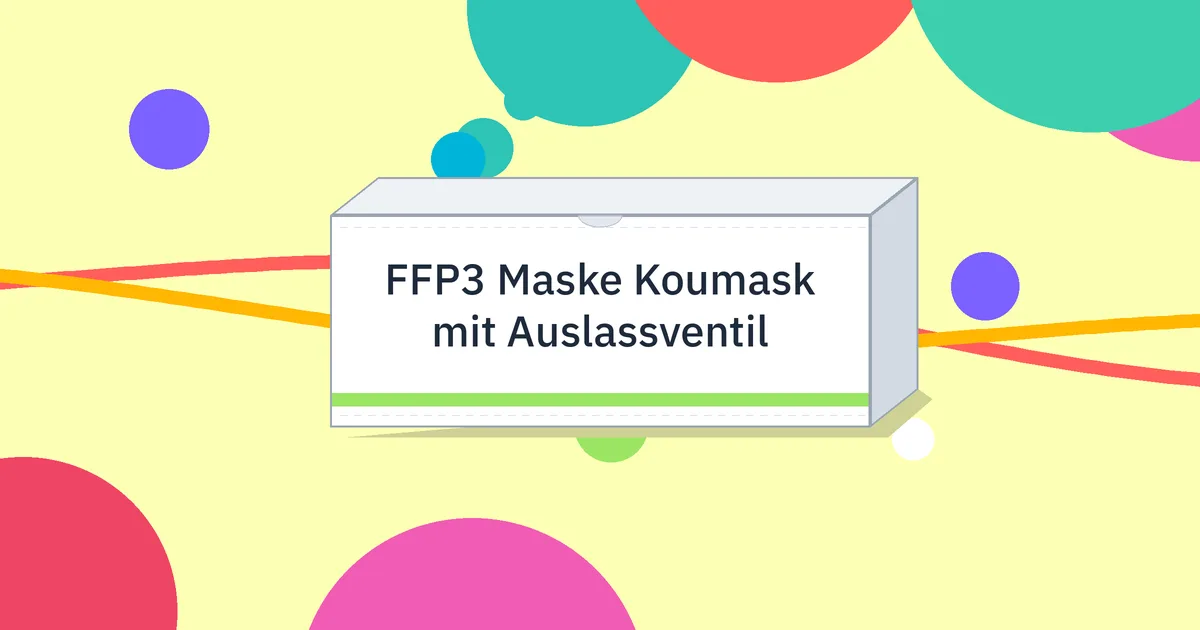 Symbolbild: Packung mit der Aufschrift FFP3 Maske Koumask mit Auslassventil (PZN 17162149) – Verfügbarkeit und Bezug in Apotheken in Frankfurt am Main