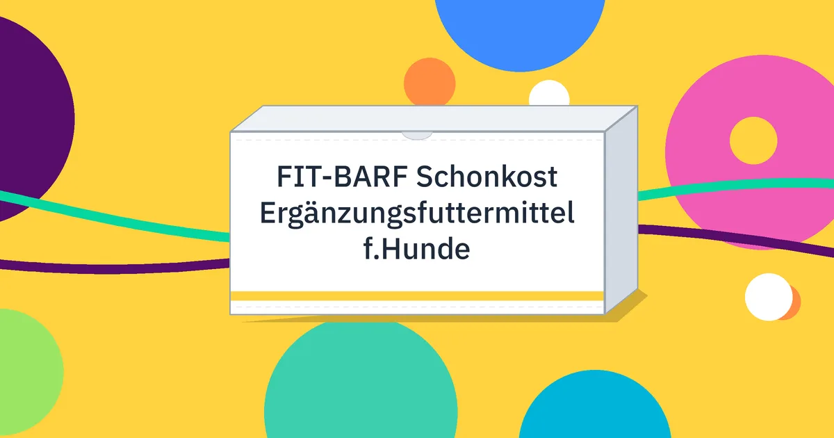 Symbolbild: Packung mit der Aufschrift FIT-BARF Schonkost Ergänzungsfuttermittel f.Hunde (PZN 16229733) – Verfügbarkeit und Bezug in Apotheken in Frankfurt am Main