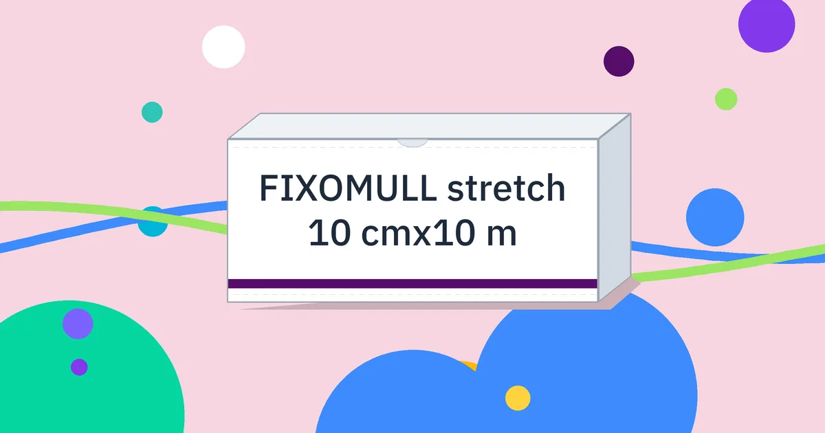 Symbolbild: Packung mit der Aufschrift FIXOMULL stretch 10 cmx10 m (PZN 12606044) – Verfügbarkeit und Bezug in Apotheken in Frankfurt am Main