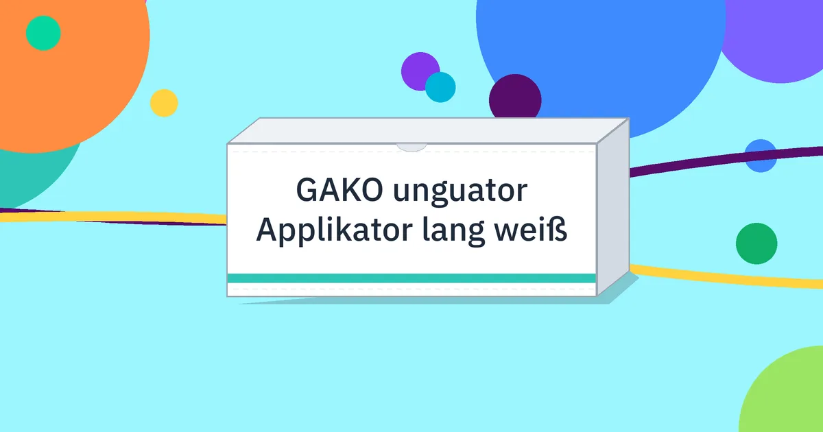 Symbolbild: Packung mit der Aufschrift GAKO unguator Applikator lang weiß (PZN 11603552) – Verfügbarkeit und Bezug in Apotheken in Frankfurt am Main