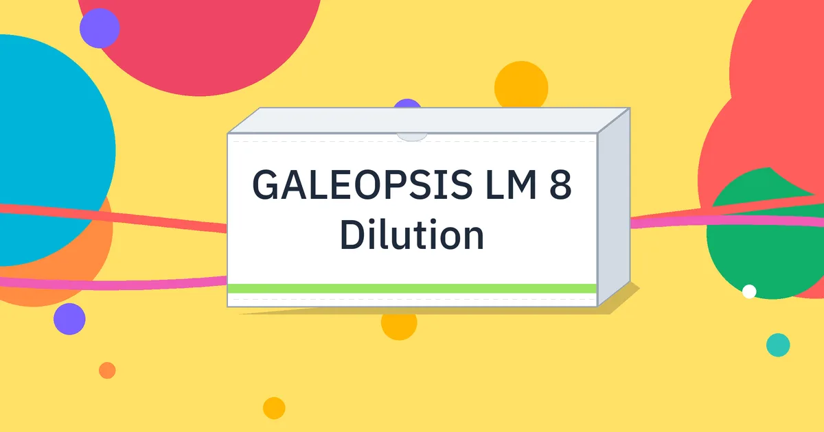 Symbolbild: Packung mit der Aufschrift GALEOPSIS LM 8 Dilution (PZN 13496161) – Verfügbarkeit und Bezug in Apotheken in Frankfurt am Main