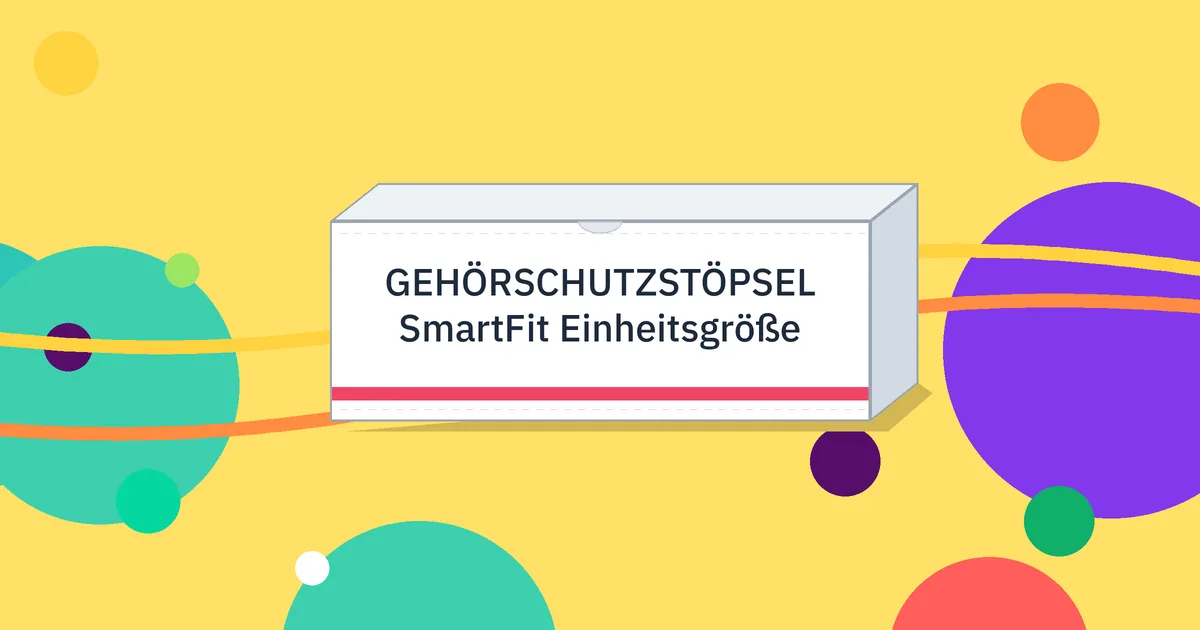 Symbolbild: Packung mit der Aufschrift GEHÖRSCHUTZSTÖPSEL SmartFit Einheitsgröße (PZN 01475171) – Verfügbarkeit und Bezug in Apotheken in Frankfurt am Main