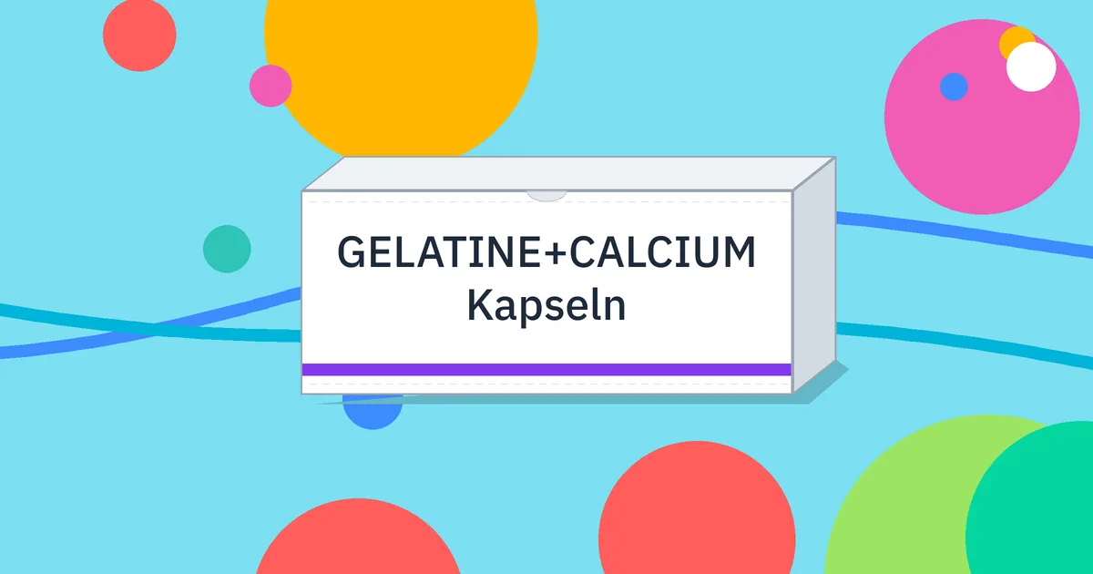 Symbolbild: Packung mit der Aufschrift GELATINE+CALCIUM Kapseln (PZN 04434675) – Verfügbarkeit und Bezug in Apotheken in Frankfurt am Main