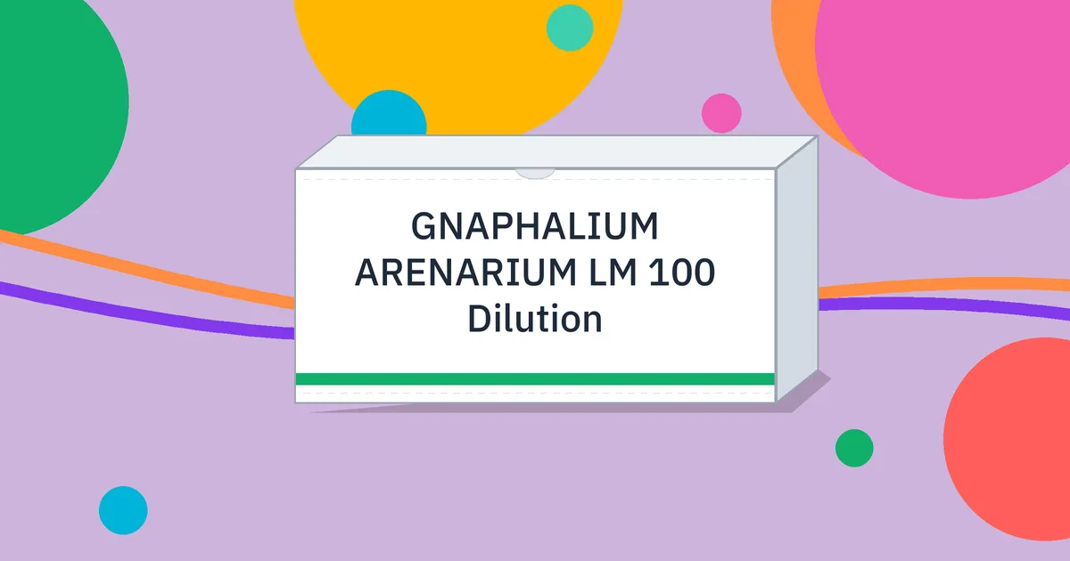 Symbolbild: Packung mit der Aufschrift GNAPHALIUM ARENARIUM LM 100 Dilution (PZN 13544948) – Verfügbarkeit und Bezug in Apotheken in Frankfurt am Main