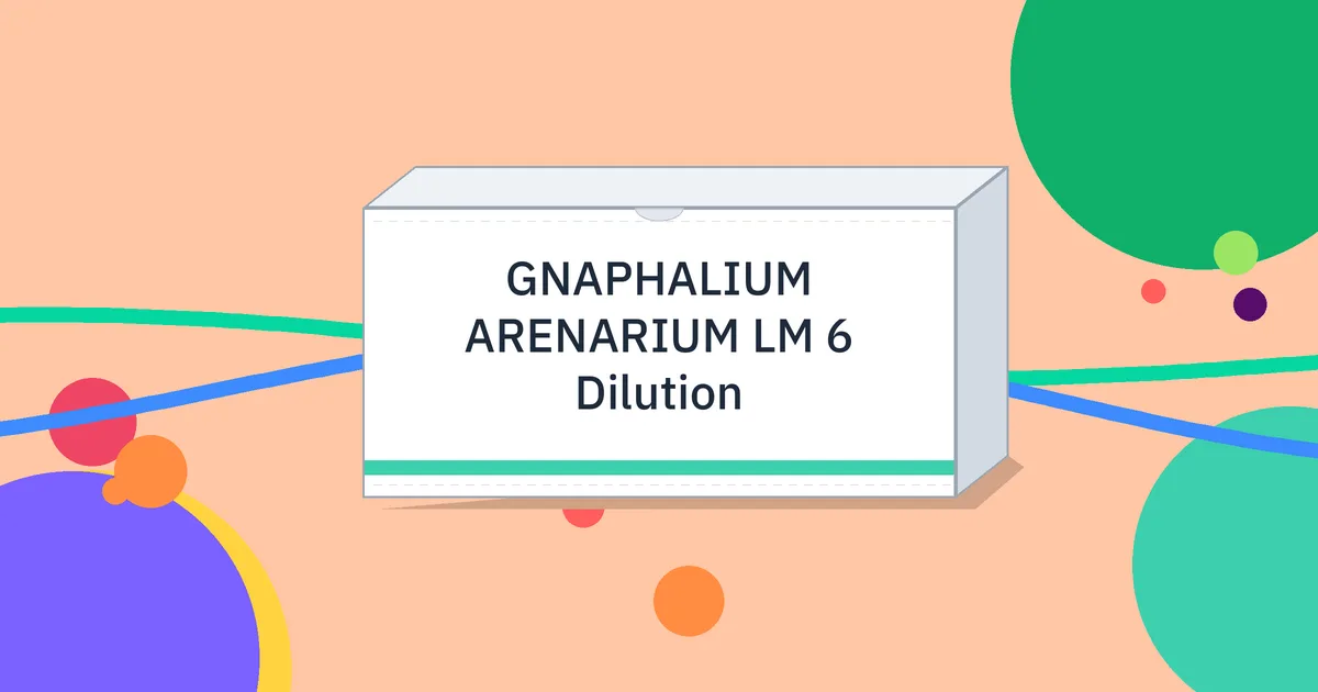 Symbolbild: Packung mit der Aufschrift GNAPHALIUM ARENARIUM LM 6 Dilution (PZN 13544598) – Verfügbarkeit und Bezug in Apotheken in Frankfurt am Main