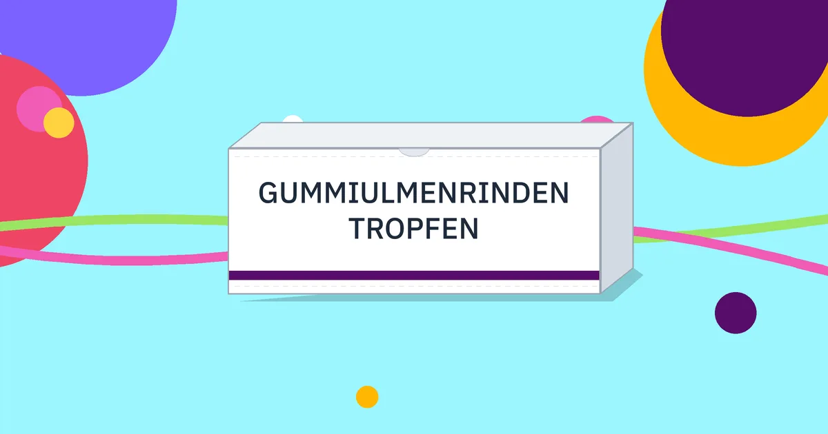 Symbolbild: Packung mit der Aufschrift GUMMIULMENRINDEN TROPFEN (PZN 14126957) – Verfügbarkeit und Bezug in Apotheken in Frankfurt am Main