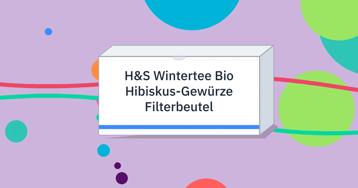 Symbolbild: Packung mit der Aufschrift H&S Wintertee Bio Hibiskus-Gewürze Filterbeutel (PZN 18047344) – Verfügbarkeit und Bezug in Apotheken in Frankfurt am Main