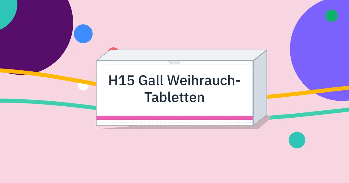 Symbolbild: Packung mit der Aufschrift H15 Gall Weihrauch-Tabletten (PZN 10731756) – Verfügbarkeit und Bezug in Apotheken in Frankfurt am Main