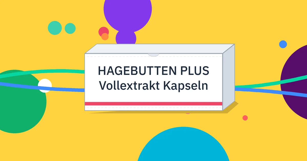 Symbolbild: Packung mit der Aufschrift HAGEBUTTEN PLUS Vollextrakt Kapseln (PZN 08822865) – Verfügbarkeit und Bezug in Apotheken in Frankfurt am Main
