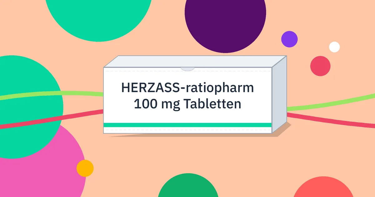 Symbolbild: Packung mit der Aufschrift HERZASS-ratiopharm 100 mg Tabletten (PZN 04561936) – Verfügbarkeit und Bezug in Apotheken in Frankfurt am Main