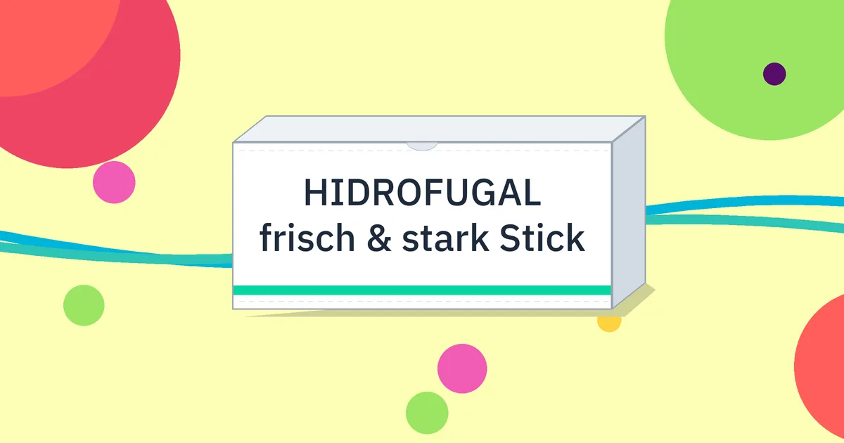 Symbolbild: Packung mit der Aufschrift HIDROFUGAL frisch & stark Stick (PZN 18397699) – Verfügbarkeit und Bezug in Apotheken in Frankfurt am Main