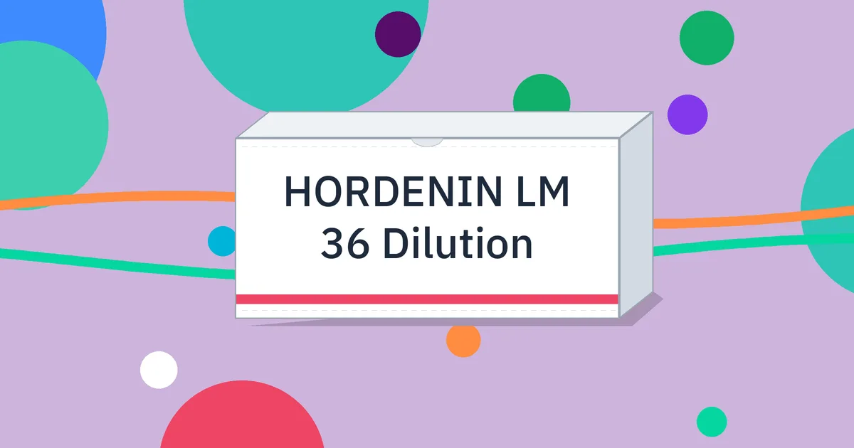 Symbolbild: Packung mit der Aufschrift HORDENIN LM 36 Dilution (PZN 13555596) – Verfügbarkeit und Bezug in Apotheken in Frankfurt am Main
