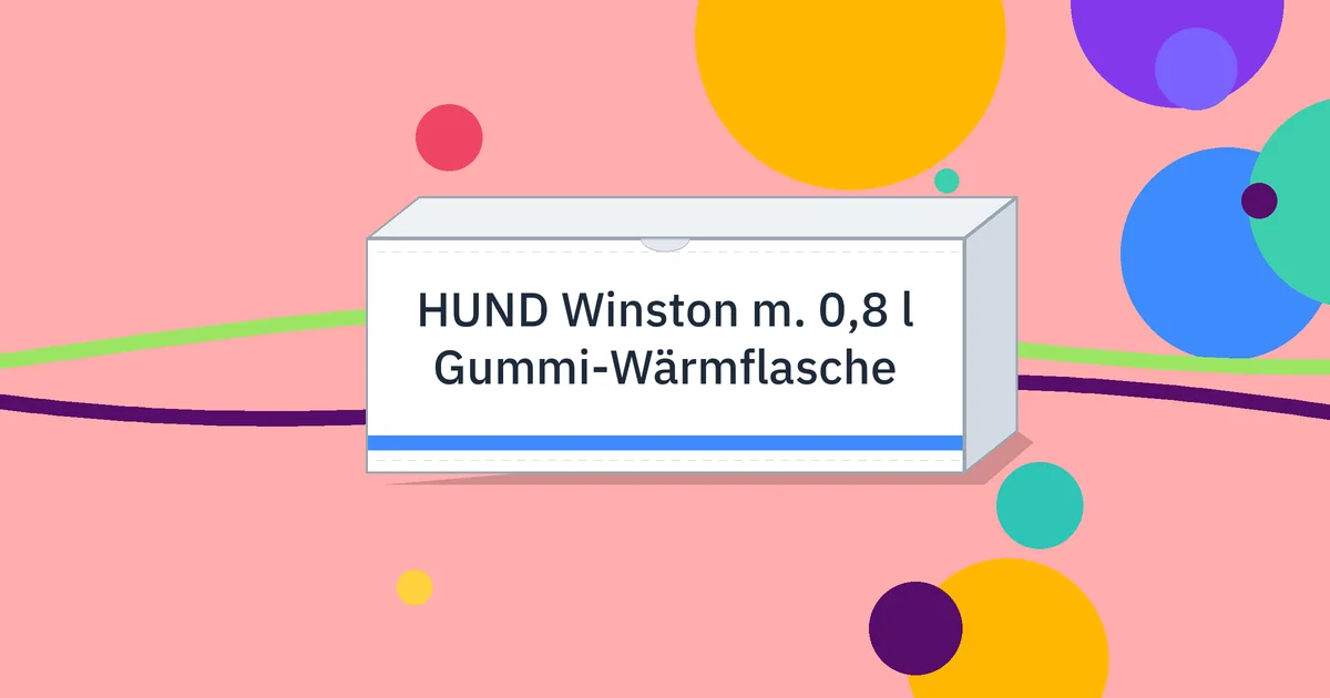 Symbolbild: Packung mit der Aufschrift HUND Winston m. 0,8 l Gummi-Wärmflasche (PZN 14288660) – Verfügbarkeit und Bezug in Apotheken in Frankfurt am Main