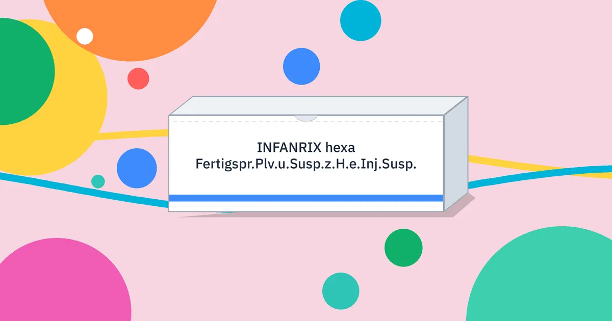 Symbolbild: Packung mit der Aufschrift INFANRIX hexa Fertigspr.Plv.u.Susp.z.H.e.Inj.Susp. (PZN 15201862) – Verfügbarkeit und Bezug in Apotheken in Frankfurt am Main
