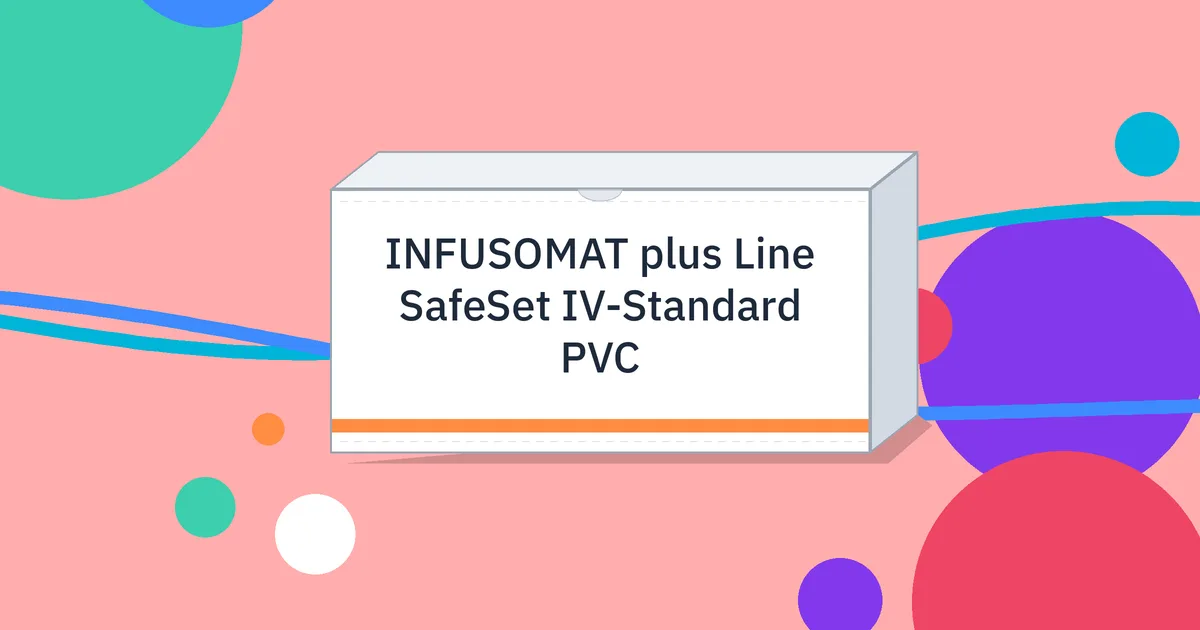 Symbolbild: Packung mit der Aufschrift INFUSOMAT plus Line SafeSet IV-Standard PVC (PZN 14332929) – Verfügbarkeit und Bezug in Apotheken in Frankfurt am Main