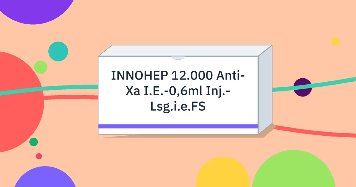 Symbolbild: Packung mit der Aufschrift INNOHEP 12.000 Anti-Xa I.E.-0,6ml Inj.-Lsg.i.e.FS (PZN 14022904) – Verfügbarkeit und Bezug in Apotheken in Frankfurt am Main