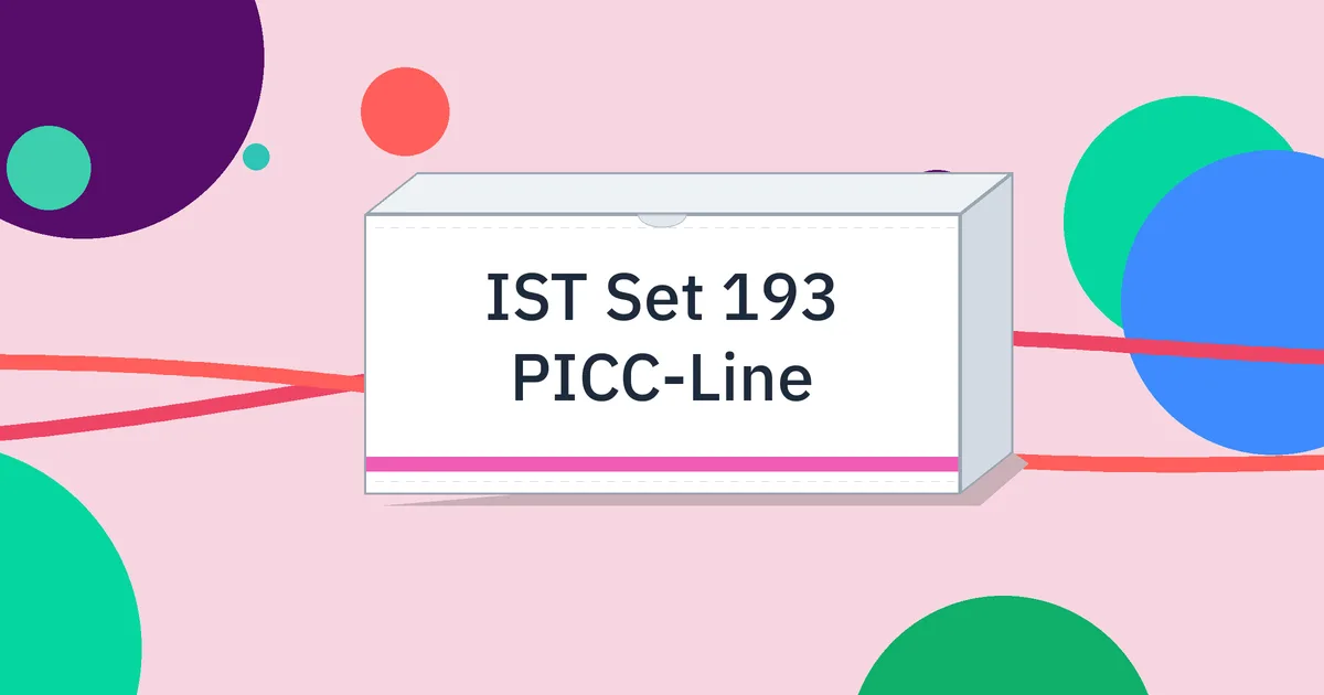 Symbolbild: Packung mit der Aufschrift IST Set 193 PICC-Line (PZN 17639887) – Verfügbarkeit und Bezug in Apotheken in Frankfurt am Main