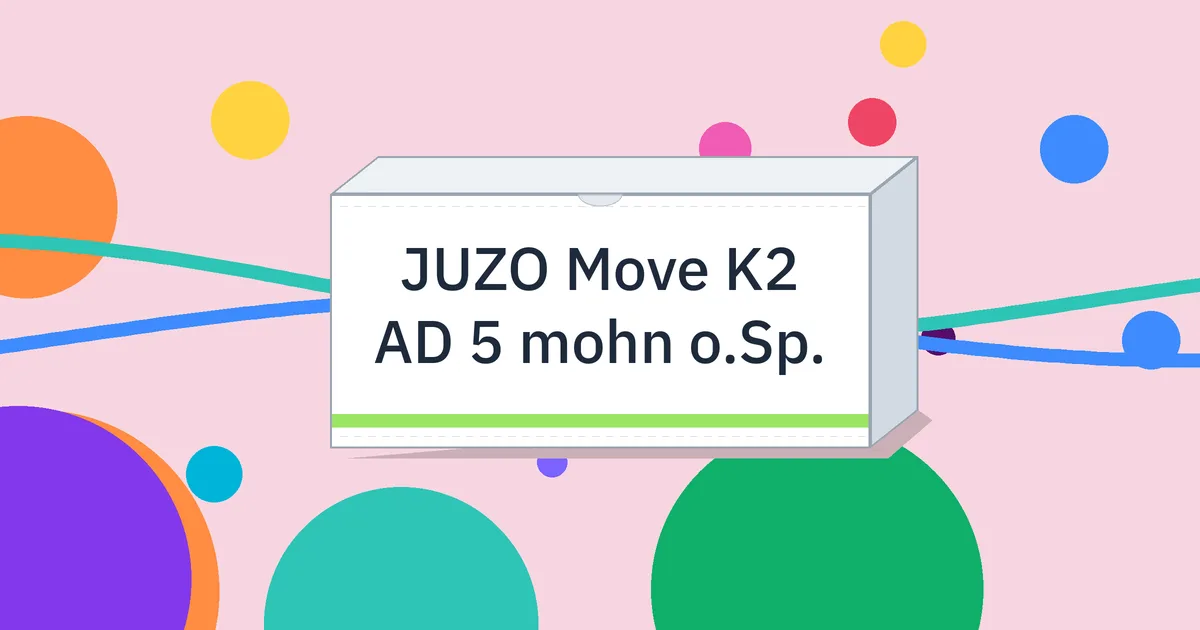 Symbolbild: Packung mit der Aufschrift JUZO Move K2 AD 5 mohn o.Sp. (PZN 18539573) – Verfügbarkeit und Bezug in Apotheken in Frankfurt am Main