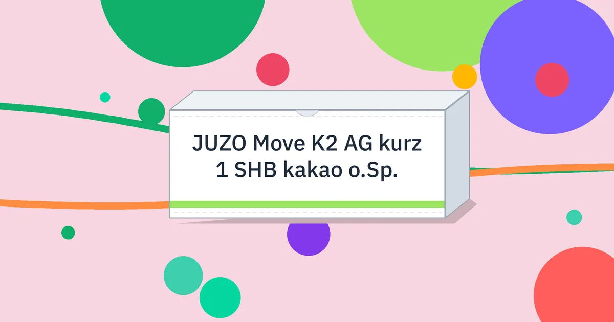 Symbolbild: Packung mit der Aufschrift JUZO Move K2 AG kurz 1 SHB kakao o.Sp. (PZN 18561584) – Verfügbarkeit und Bezug in Apotheken in Frankfurt am Main