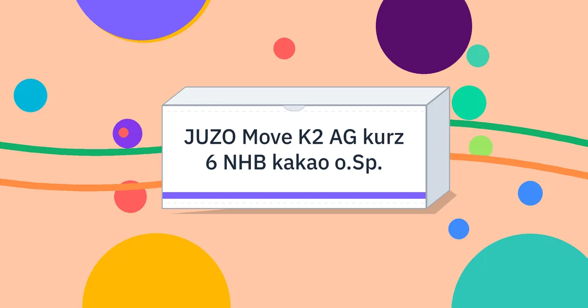 Symbolbild: Packung mit der Aufschrift JUZO Move K2 AG kurz 6 NHB kakao o.Sp. (PZN 18561420) – Verfügbarkeit und Bezug in Apotheken in Frankfurt am Main