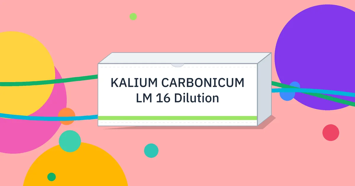 Symbolbild: Packung mit der Aufschrift KALIUM CARBONICUM LM 16 Dilution (PZN 12918335) – Verfügbarkeit und Bezug in Apotheken in Frankfurt am Main