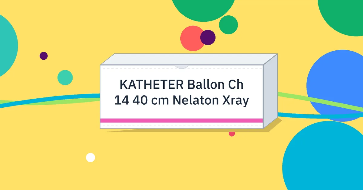 Symbolbild: Packung mit der Aufschrift KATHETER Ballon Ch 14 40 cm Nelaton Xray (PZN 01966087) – Verfügbarkeit und Bezug in Apotheken in Frankfurt am Main
