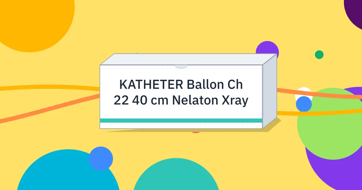 Symbolbild: Packung mit der Aufschrift KATHETER Ballon Ch 22 40 cm Nelaton Xray (PZN 01966124) – Verfügbarkeit und Bezug in Apotheken in Frankfurt am Main