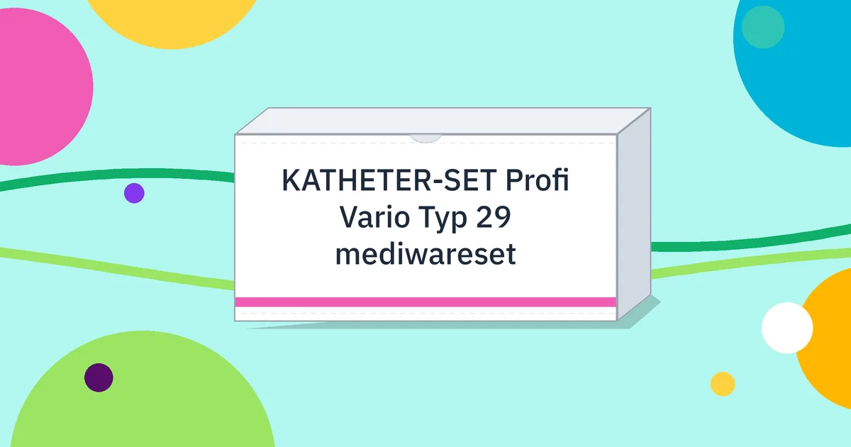 Symbolbild: Packung mit der Aufschrift KATHETER-SET Profi Vario Typ 29 mediwareset (PZN 19471340) – Verfügbarkeit und Bezug in Apotheken in Frankfurt am Main