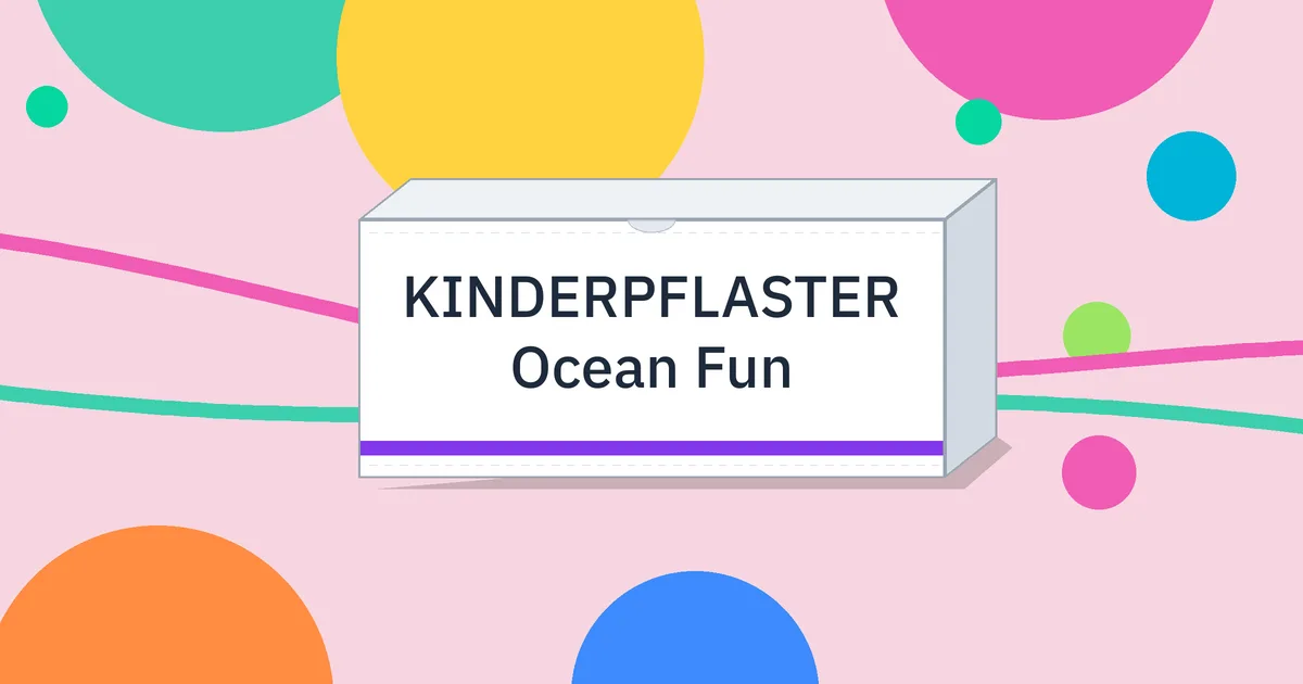 Symbolbild: Packung mit der Aufschrift KINDERPFLASTER Ocean Fun (PZN 16500940) – Verfügbarkeit und Bezug in Apotheken in Frankfurt am Main