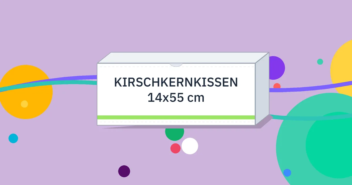 Symbolbild: Packung mit der Aufschrift KIRSCHKERNKISSEN 14x55 cm (PZN 02549718) – Verfügbarkeit und Bezug in Apotheken in Frankfurt am Main